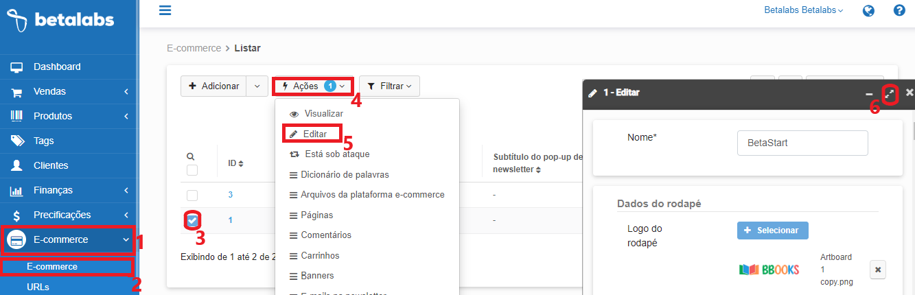 Layout - Passos para configurar seu Layout Beta Books – Betalabs